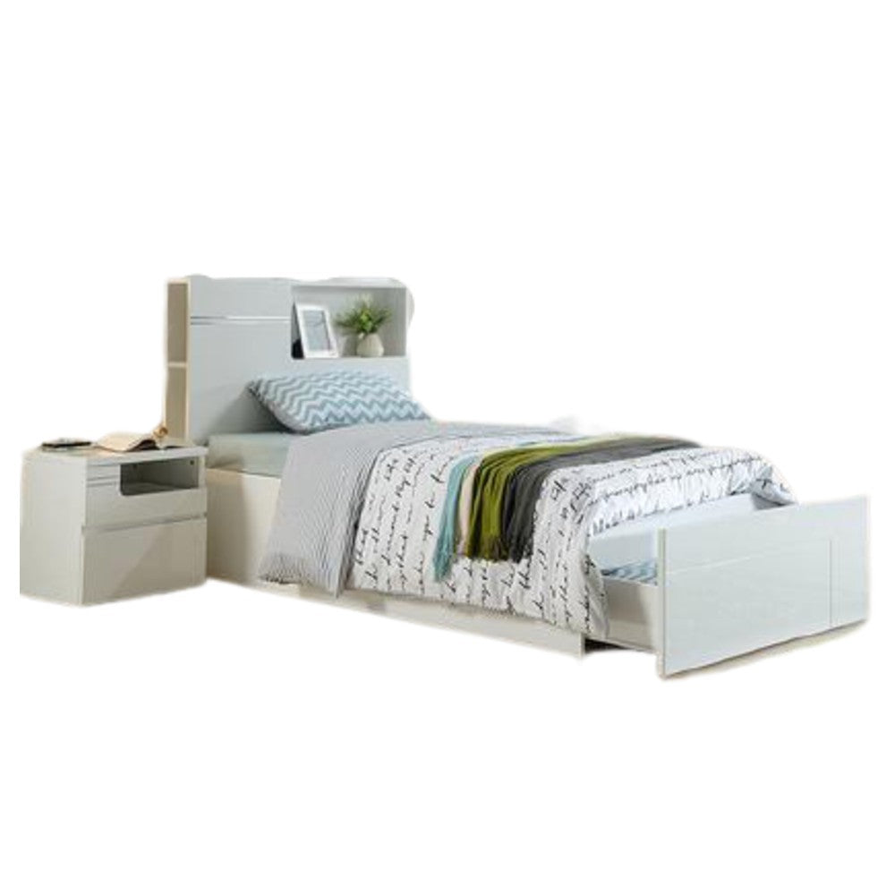 Evans Bed White - Hardwood & Pine Timber Beds - The Bedroom