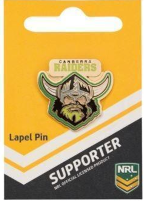Canberra Raiders Pin Badge - Canberra Raiders NRL Merchandise ...