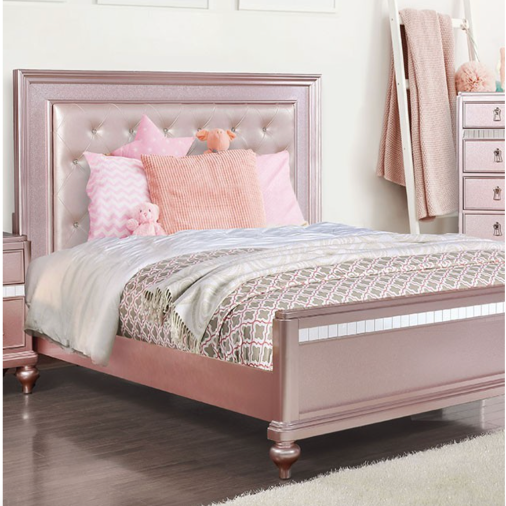 Carina Wood and Mirror Bed Frame - Hardwood & Pine Timber Furniture ...