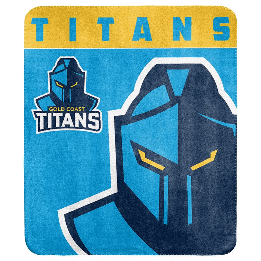 Gold Coast Titans Polar Fleece Blanket - Gold Coast Titans Merchandise ...
