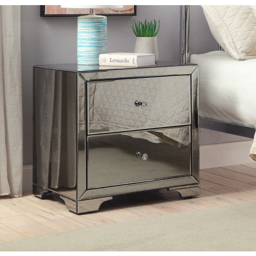Boulevard Bedside Table In Silver - Bedside Tables - Bedroom Furniture ...
