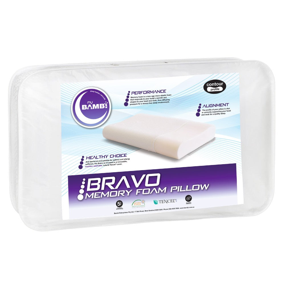 Bambi Bravo Memory Foam Pillow - Quality Pillows - thebedroom.com.au