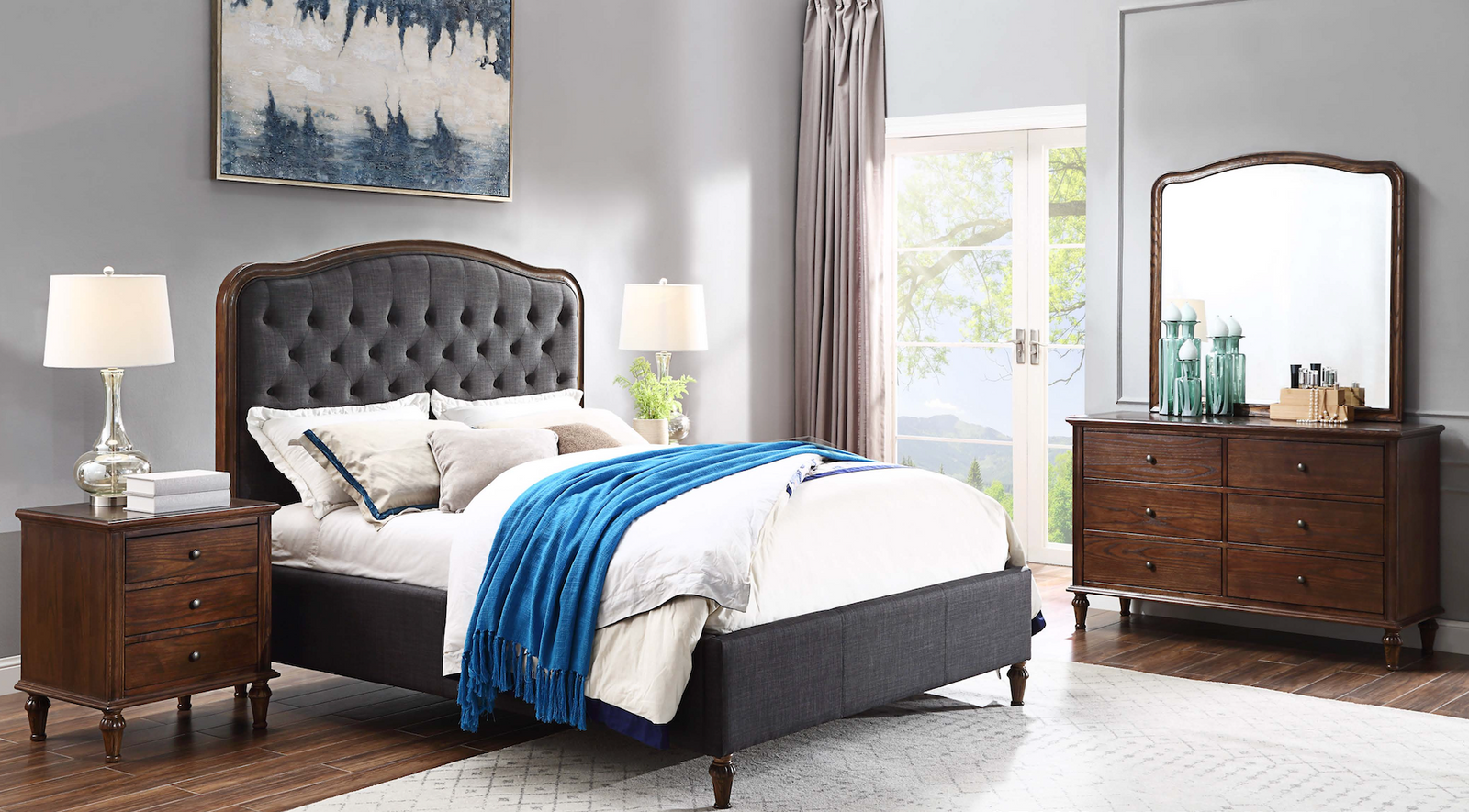Magnolia Upholstered Bed with Storage Option - thebedroom.com.au