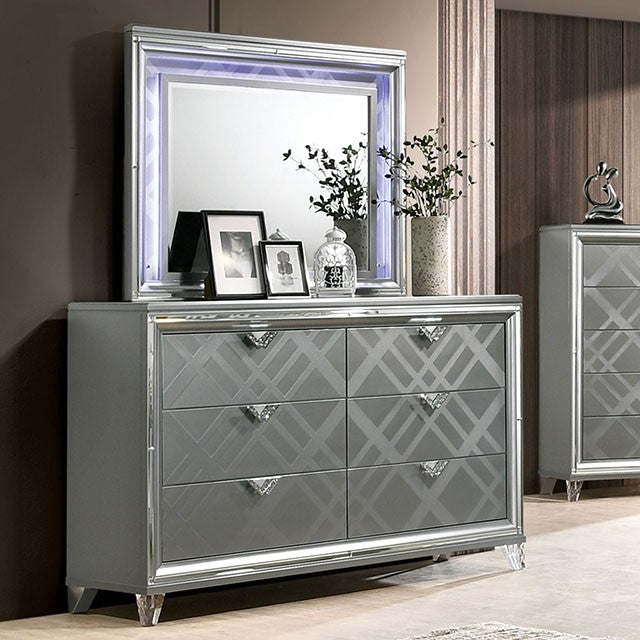 Emmeline Dressing Table Silver - The Bedroom