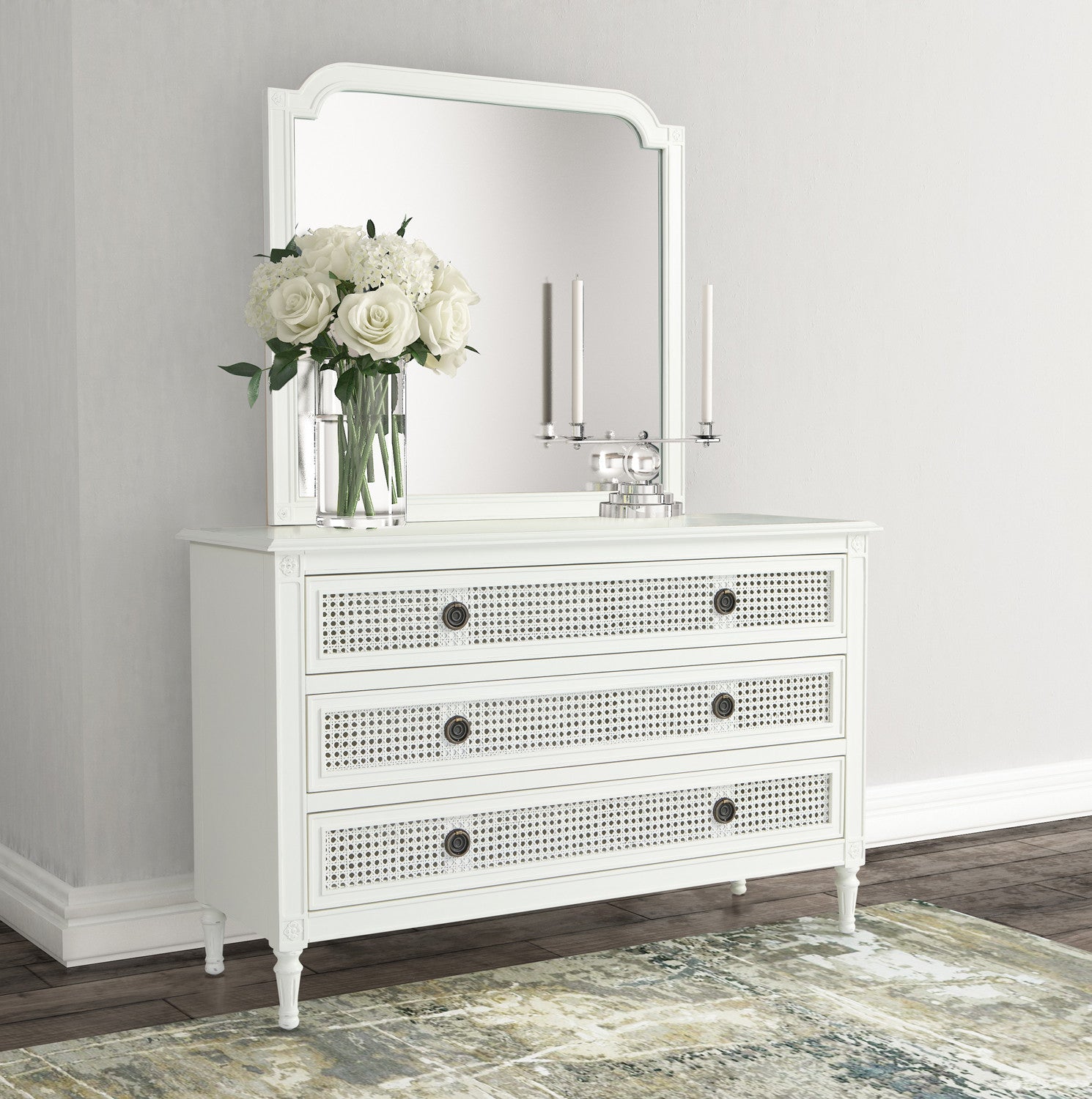 Paloma Dressing Table in White - Hardwood & Pine Timber Furniture - The ...