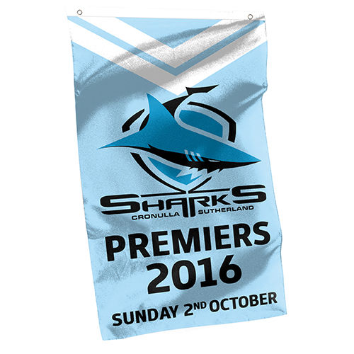 Cronulla Sharks Premiership Flag - NRL Merchandise - thebedroom.com.au